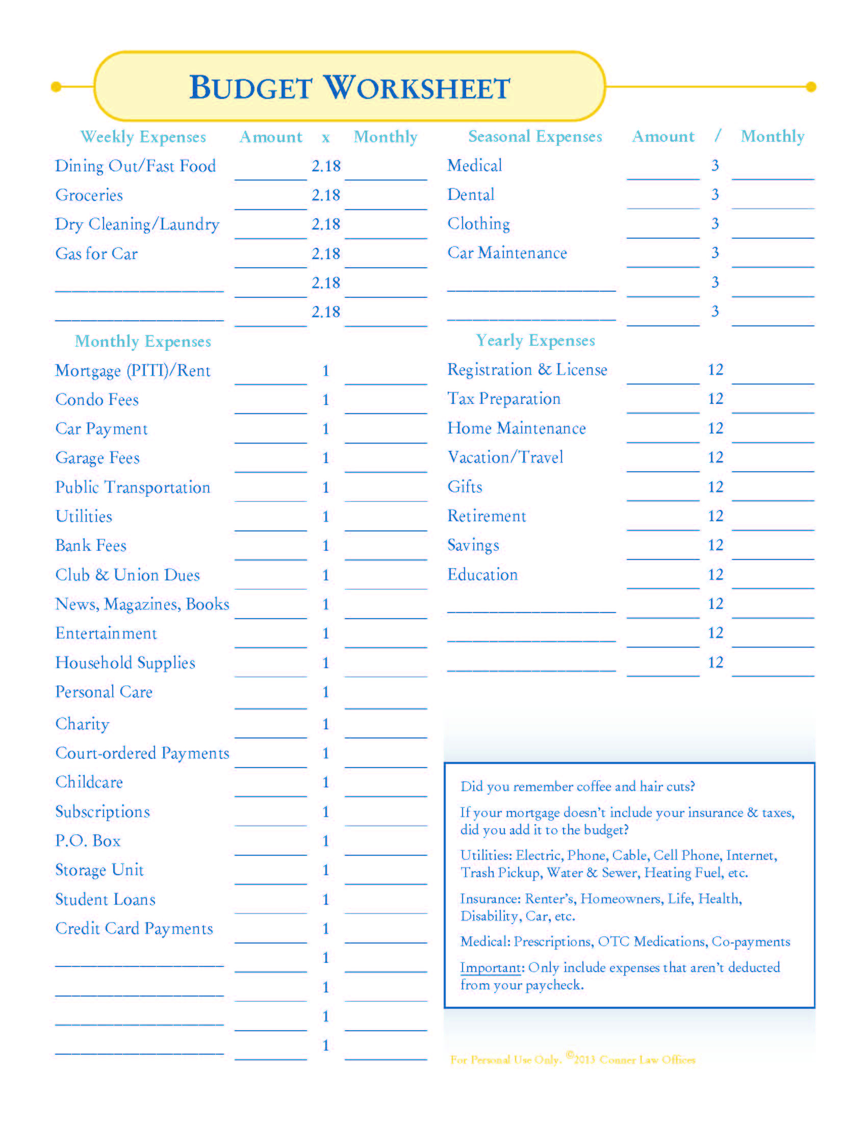 Til Debt Do Us Part Budget Worksheet Download BudgetWorksheets